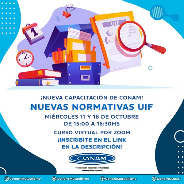 Se viene una capacitación de CONAM sobre las nuevas normativas UIF ...